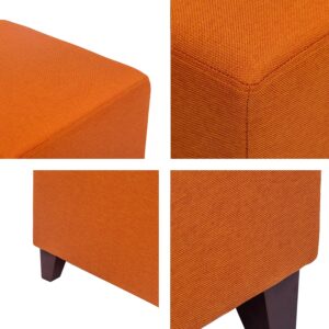 Adeco Simple British Style Cube Ottoman Footstool, 16x16x16