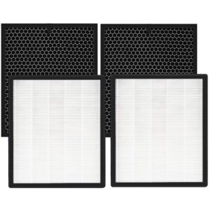 lv-pur131 replacement filters compatible with levoit air purifier models lv-pur131s and lv-pur13, lv-pur131-rf, 2 pack true hepa and activated carbon filters