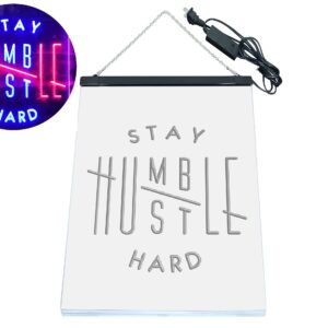 ADVPRO Stay Humble Hustle Hard Room Display Dual Color LED Neon Sign Blue & Red 12" x 16" st6s34-i3356-br