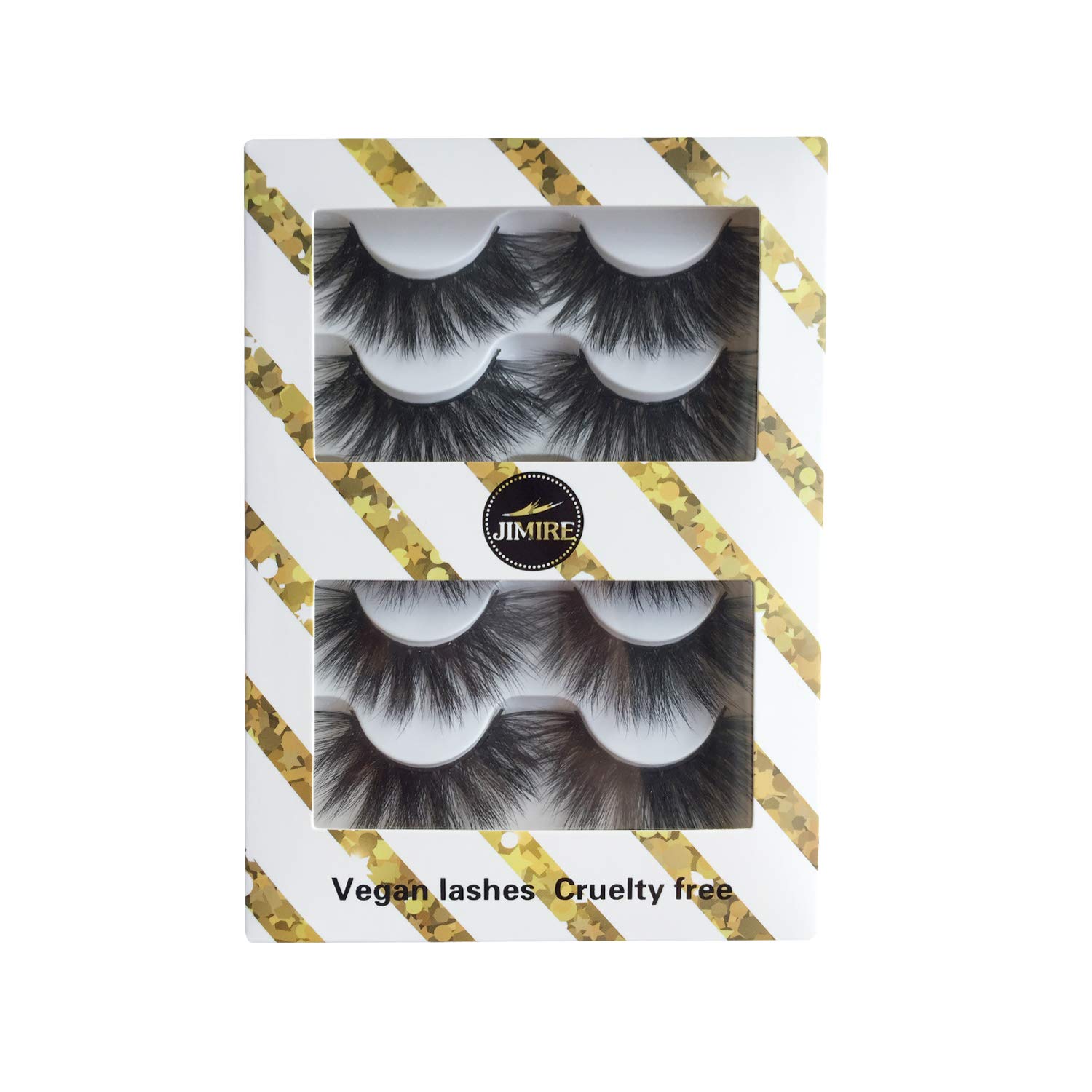 JIMIRE High Volume False Eyelashes Fluffy 3D Lashes Pack 5 Pairs