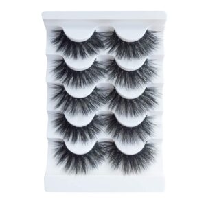 JIMIRE High Volume False Eyelashes Fluffy 3D Lashes Pack 5 Pairs