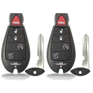 2 new keyless entry 5 buttons remote start car key fob fobik remote fobik m3n5wy783x iyz-c01c for commander and grand cherokee