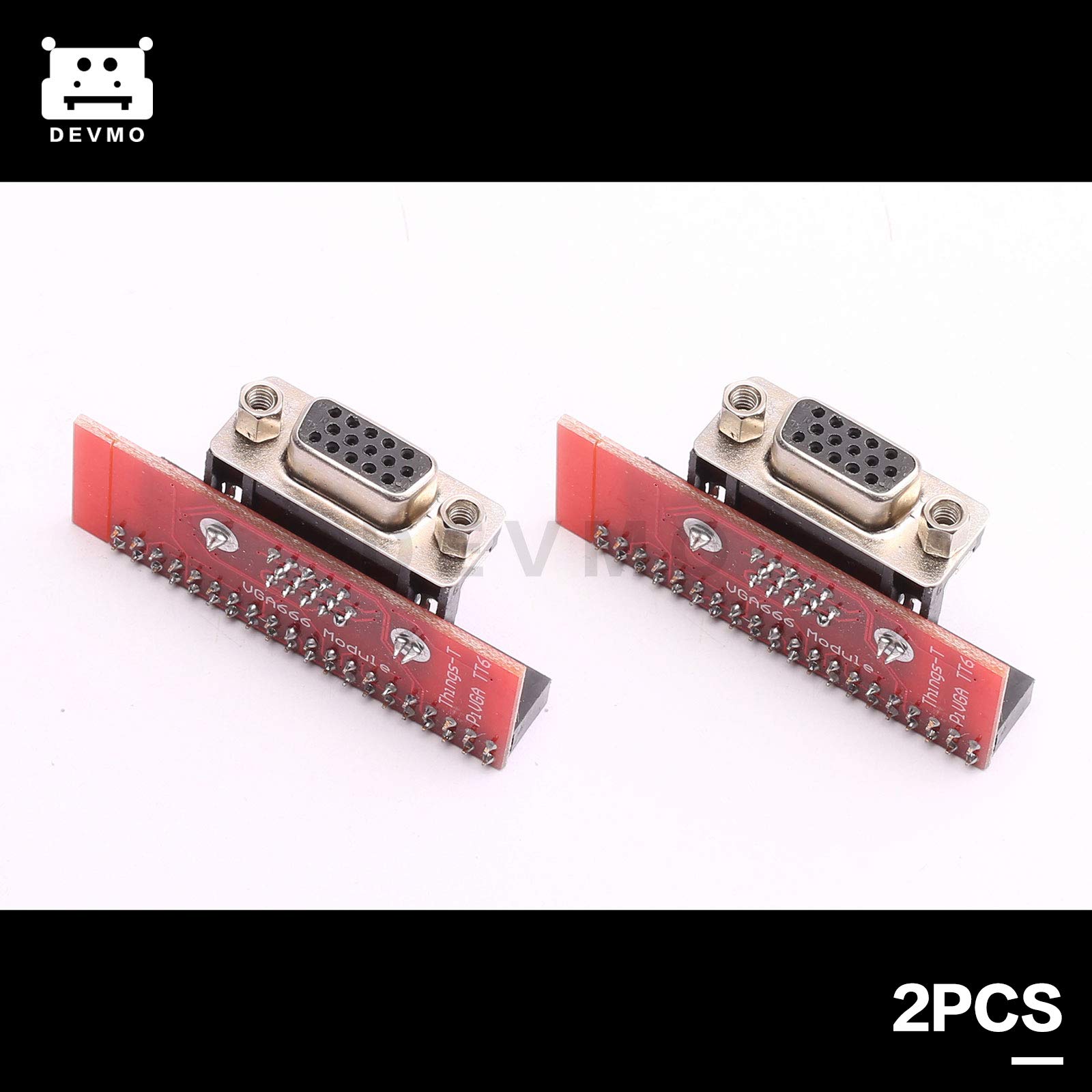 DEVMO 2PCS VGA666 Adapter Board DPI dtoverlays Module Compatible with Raspberry Pi 3B / 2B / B+ / A+