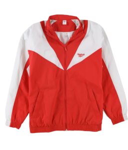 reebok classic sport twin vector jacket, radiant red, m