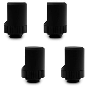 ekwb ek-torque 90 degree angled rotary fitting, black, 4-pack