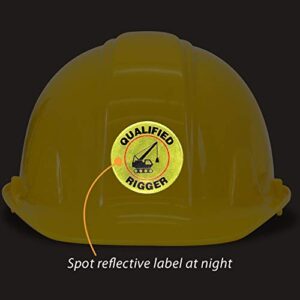 SmartSign "Certified Rigger" Pack of 5 Hard Hat Labels | Retro-Reflective, 2" Circle