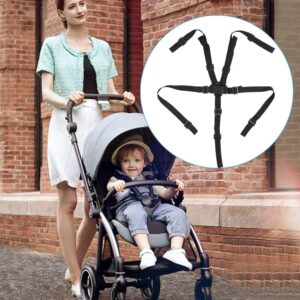 Holder Replacement Safety Security Belts Stroller Children Pushchair Rotating Protection Adjustable High Chair Straps Universal Baby 5 Point Harness Belt for Wooden Highchair Pram