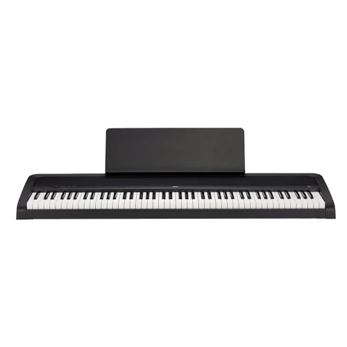 Korg B2 Portable Digital Piano with 88-Key Full Size Weighted Keyboard, Built-in Speakers, Music Stand, Sustain Pedal, and Power Supply (B2BK)