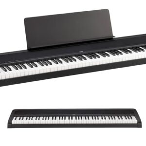 Korg B2 Portable Digital Piano with 88-Key Full Size Weighted Keyboard, Built-in Speakers, Music Stand, Sustain Pedal, and Power Supply (B2BK)