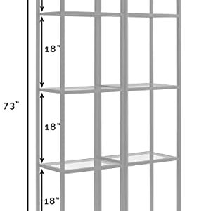 Crosley Furniture Aimee Narrow Etagere Set, Gold and Glass