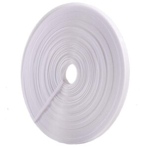 50 yards polyester boning for sewing - sew-through low density boning for corsets, nursing caps, bridal gowns (6mm, white)