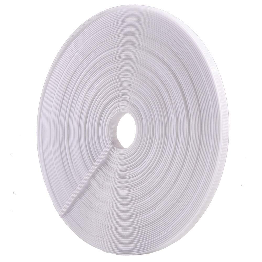 50 Yards Polyester Boning for Sewing - Sew-Through Low Density Boning for Corsets, Nursing Caps, Bridal Gowns (6mm, White)