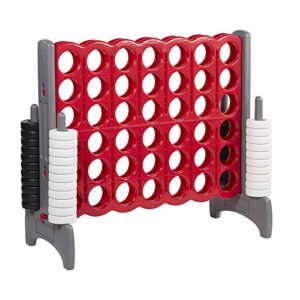 ecr4kids jumbo 4-to-score, giant game, red/grey