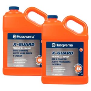 Husqvarana (2) Genuine OEM 1 Gallon X-Guard Premium Chainsaw Bar & Chain Low Temp Oil