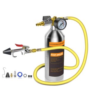 four uncles ironcube ac flush kit,a/c air conditioner system flush canister kit clean tool set r134a r12 r22 r410a r404a for auto car with 3.5 ft hose american interface