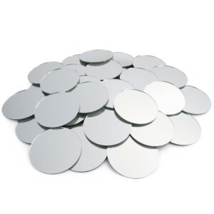 Juvale 50-Pack of Small Round Mirrors for Crafts, 3-Inch Glass Tile Circles for Wall and Table Decor, Mosaics, DIY Home Projects, Decorations, Arts and Crafts Supplies