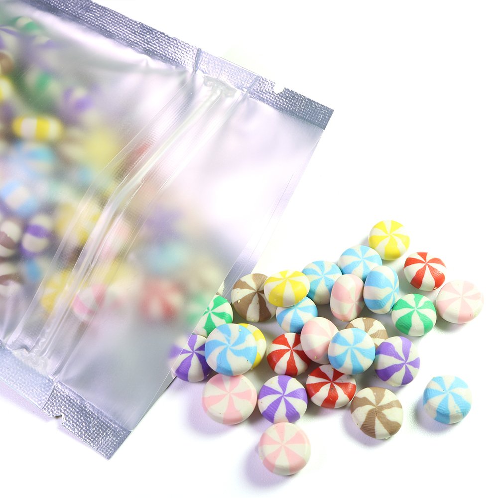 Clear Window Standup Colored Metallic Mylar Ziplock Bag (100 Pack) (Gold, Standup | 3.5oz)