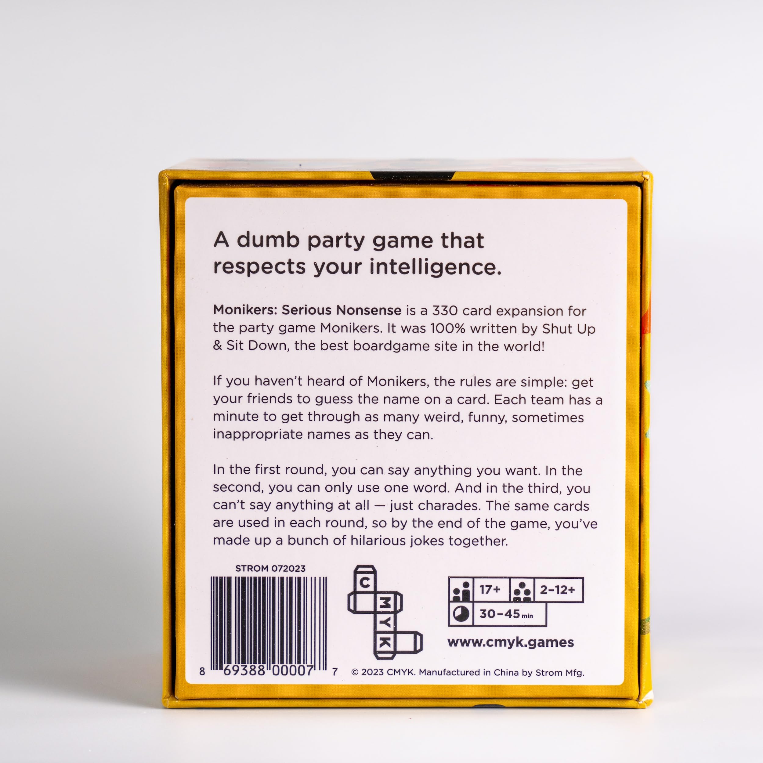 CMYK Monikers: Serious Nonsense with Shut Up & Sit Down - A Dumb Party Game That Respects Your Intelligence