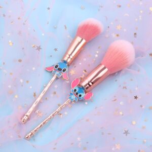 Interstellar Baby Makeup Brushes Set - 5Pcs Creative Stitch Theme Cosmetic Brushes Set, Premium Synthetic Foundation Eyeshades Brush Set Best Gift for Young Girl Women