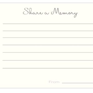 Elcer 30 Share a memory cards for Celebration of life Funeral Sympathy memorial acknowledgment or birthday