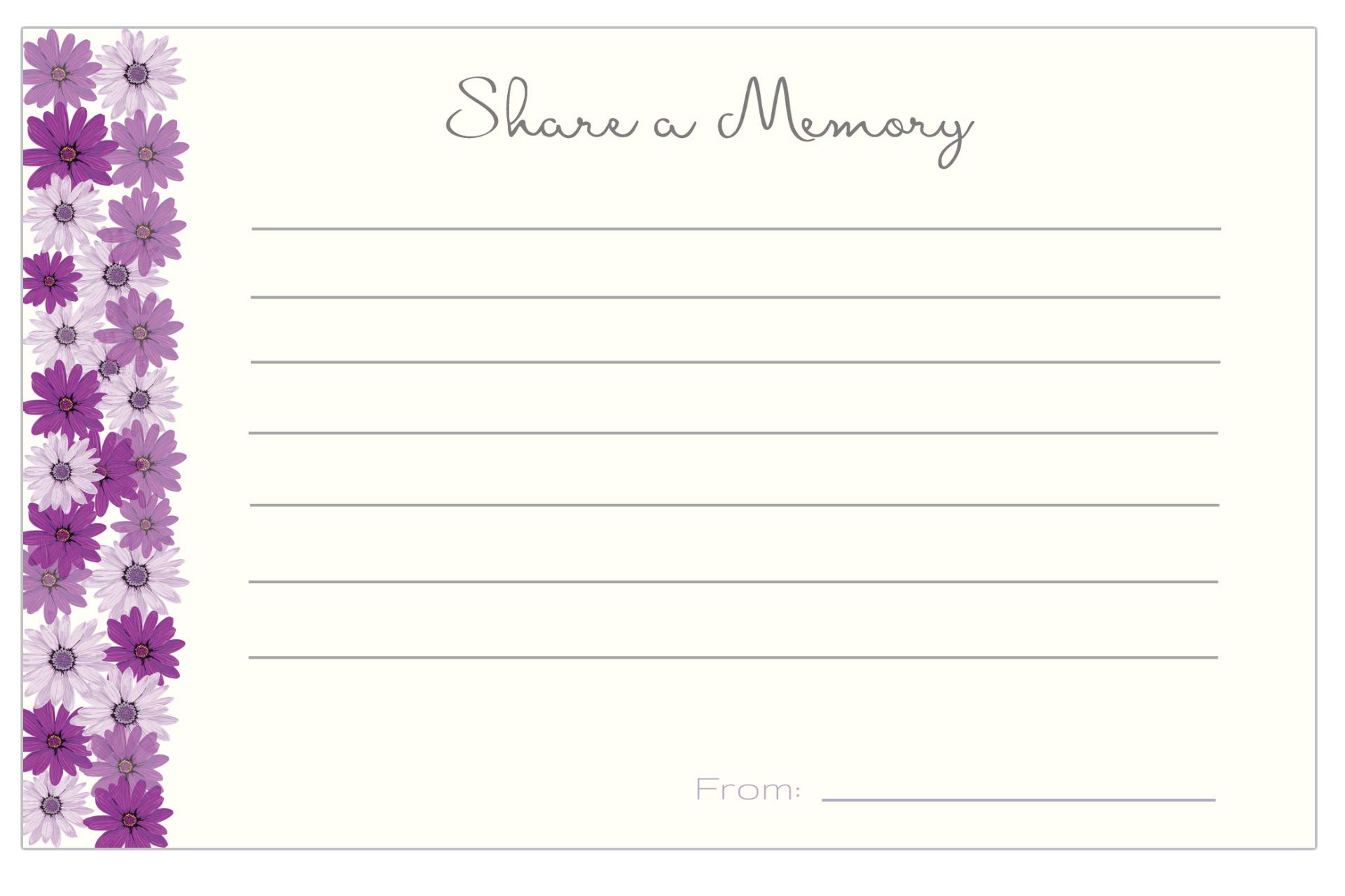 Elcer 30 Share a memory cards for Celebration of life Funeral Sympathy memorial acknowledgment or birthday