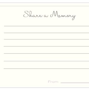 Elcer 30 Share a memory cards for Celebration of life Funeral Sympathy memorial acknowledgment or birthday