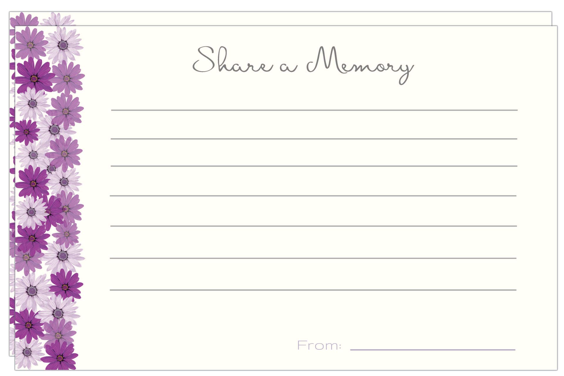 Elcer 30 Share a memory cards for Celebration of life Funeral Sympathy memorial acknowledgment or birthday