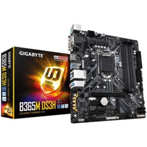 gigabyte b365m ds3h (lga1151/intel/micro atx/usb 3.1 gen 1 (usb3.0) type a/ddr4/motherboard), 10.43 x 10.43 x 2.12 inches