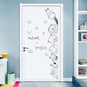 dktie wall stickers decals for kids room bedroom baby room wall decor sticker cute animal door sticker