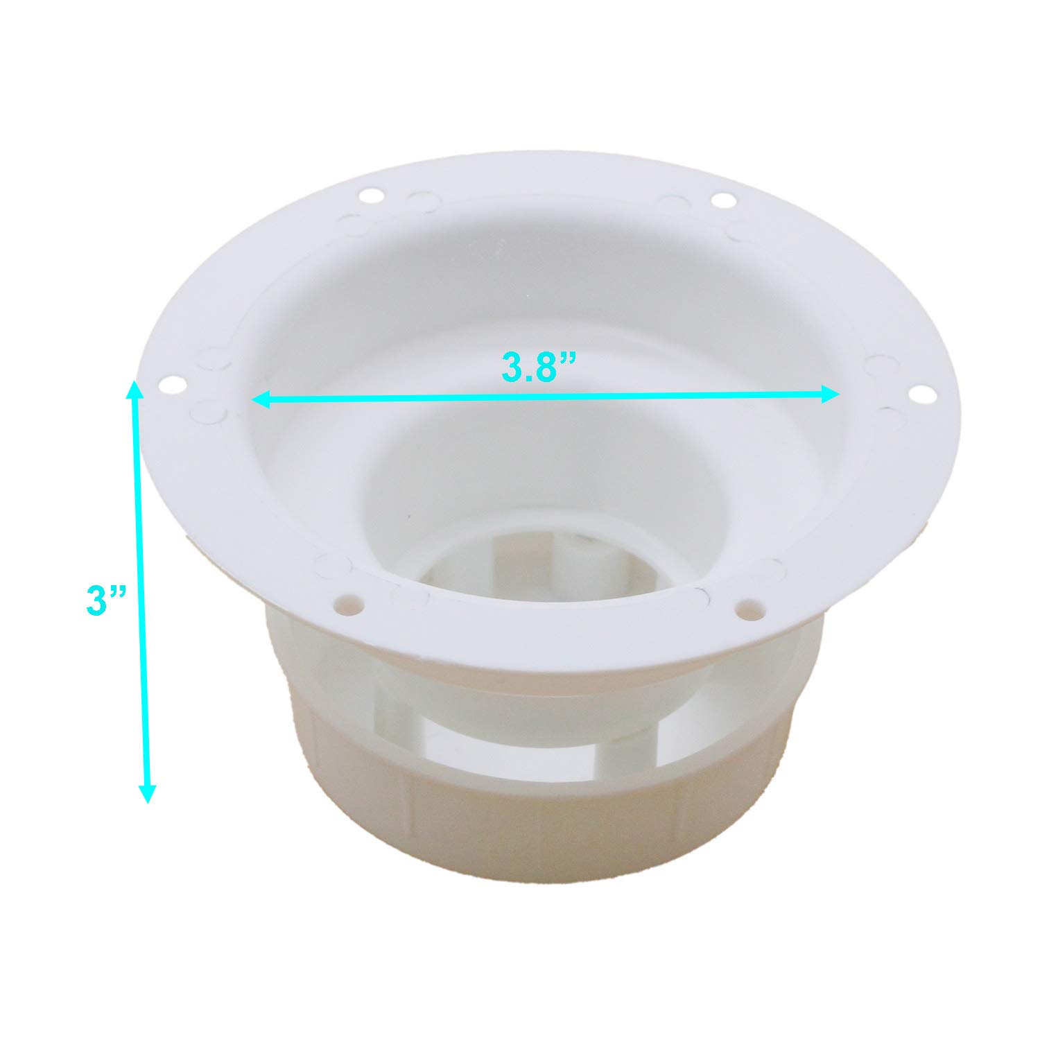 X-Haibei RV Plumbing Vent Cap Roof Sewer Vent Cover Cap Replacement White Plastic for Trailer Camper 1 to 2 3/8 inch O.D. Pipe with Screws