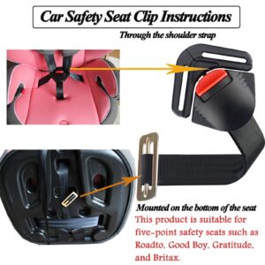 Child Car Seat Toddler Harness Clip Fixed Lock Buckle 5 Point Adjustable Strap for Stroller High Chair Pram Buggy Kid Pushchair