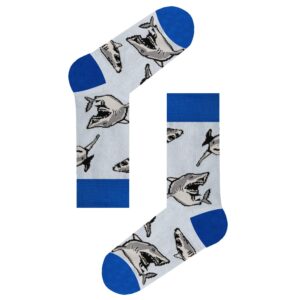 HAPPYPOP Crazy Kids Socks Fun Socks for Boys, Kids Boys Socks Childrens Socks Shark Gifts Shark Socks for Kids Boys 7-10 Years