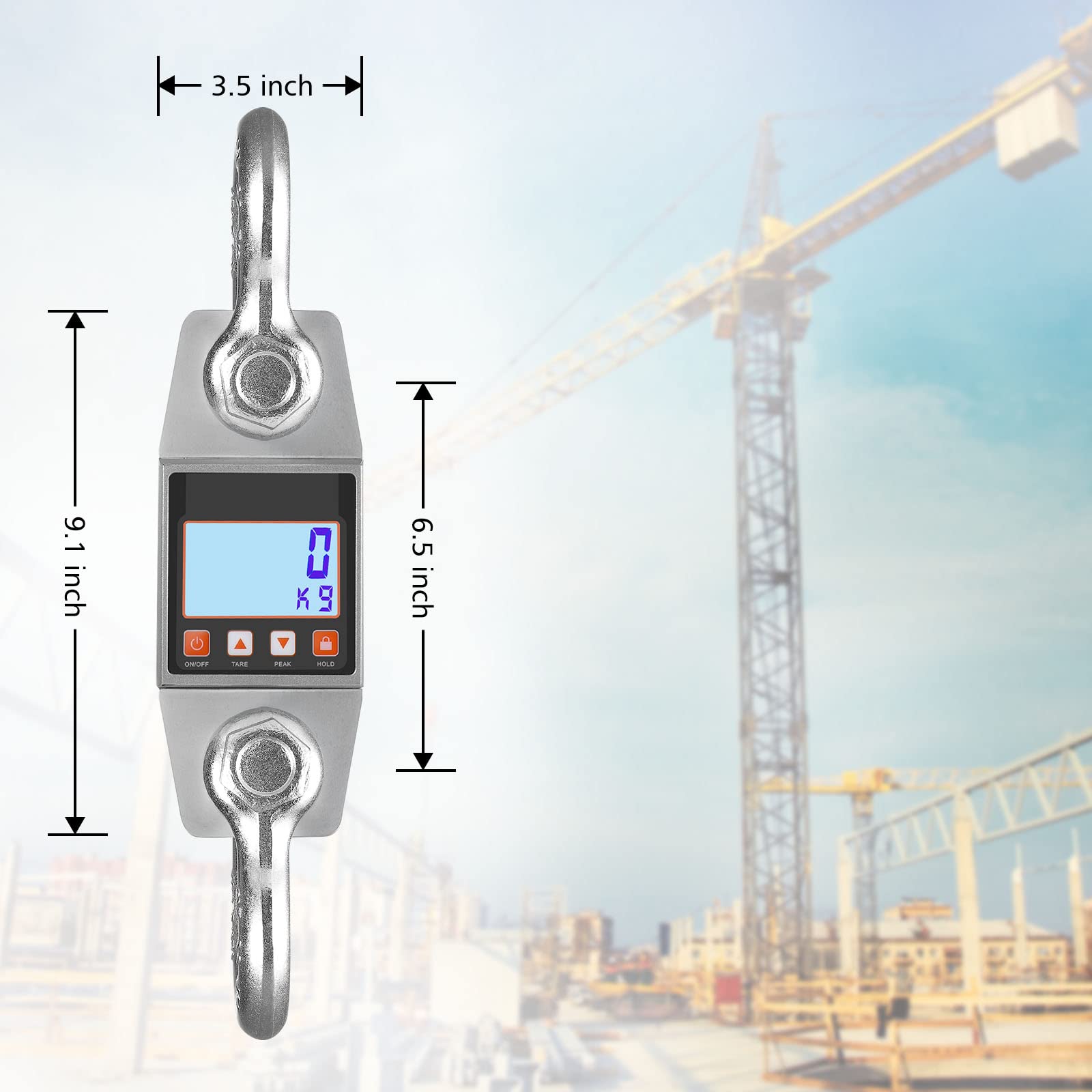 Hyindoor Digital Hanging Scale 3000kg/6000lb Industrial Heavy Duty Smart High Accuracy Electronic Crane Scale