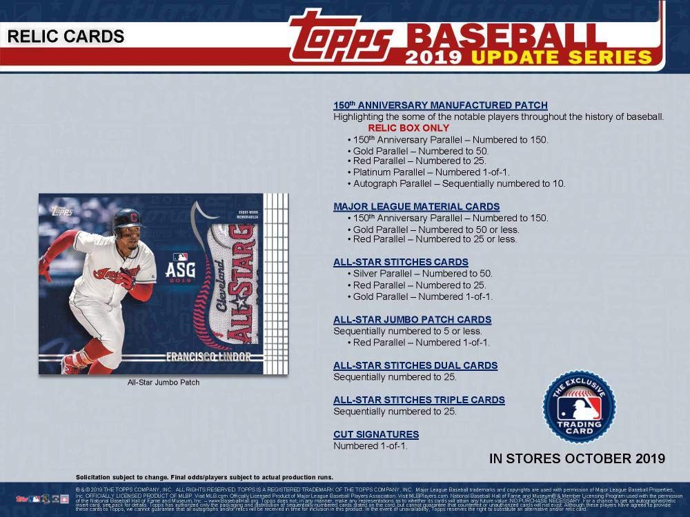 Update Baseball Retail Box (24 Packs/16 Cards: 1 Perennial All Stars Insert) L8