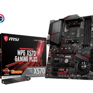 MSI MPG X570 GAMING PLUS Motherboard (AMD AM4, PCIe 4.0, DDR4, SATA 6Gb/s, M.2, USB 3.2 Gen 2, HDMI, ATX)