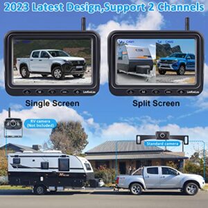 LeeKooLuu Wireless Backup Camera HD 1080P Waterproof Truck Car Mini-RV Back Up Camera System Travel Camper Rear View 5'' Monitor Night Vision Two Channels Digital WiFi Signals F09