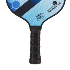 Rally Flare Graphite Pickleball Paddle - Blue | Polymer Honeycomb Core, Graphite Face | Lightweight Control, Power, Spin | Paddle Cover Included in Bundle | USAPA Approved