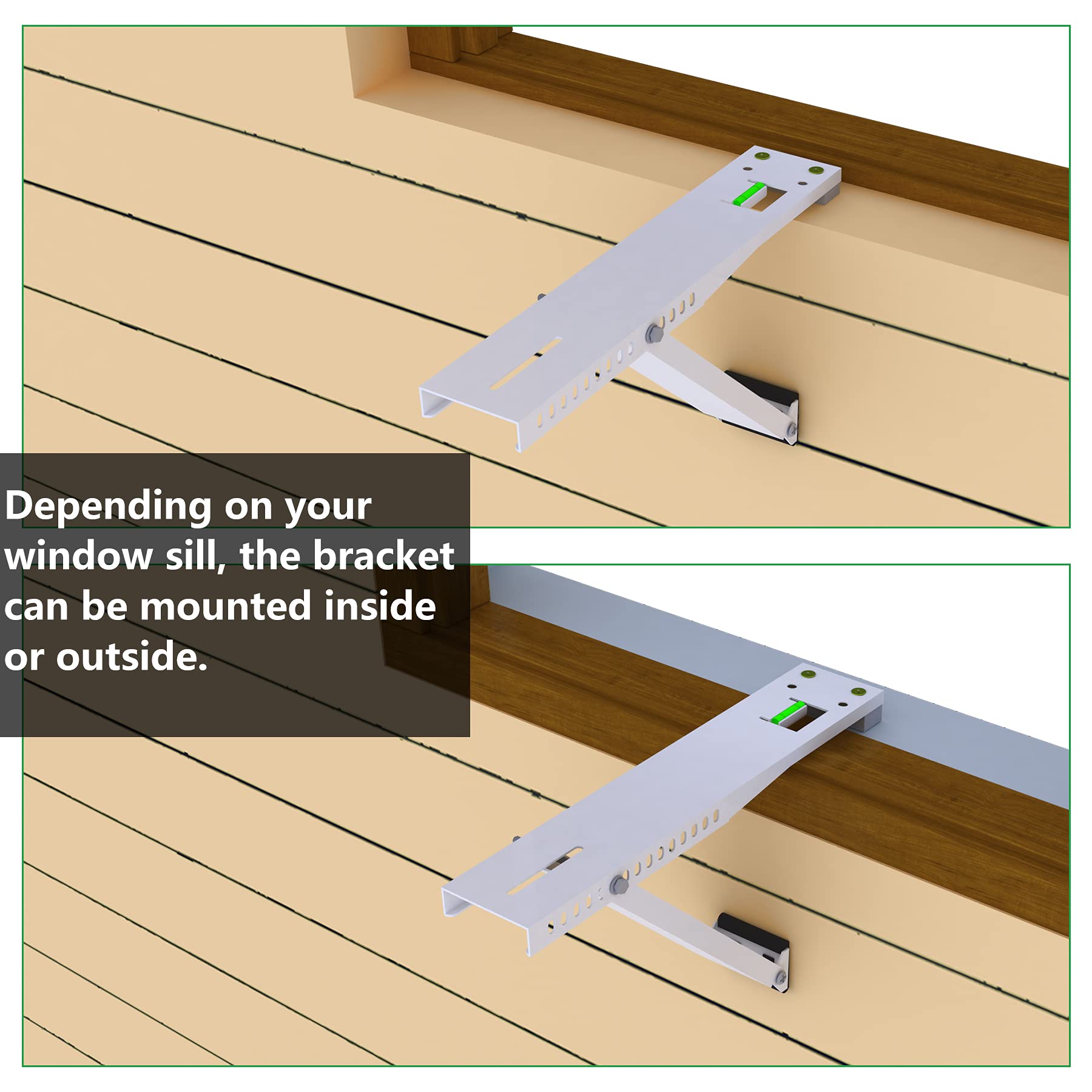 Forestchill Window Air Conditioner Bracket, Light Duty Support Up to 88 lbs, Universal AC Window Unit Bracket, Fit 5,000 to 12,000 BTU