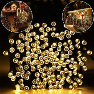 Home Lighting 66ft Christmas Decorative Mini Lights, 200 LED Green Wire Fairy Starry String Lights Plug in, 8 Lighting Modes, for Indoor Outdoor Xmas Tree Wedding Party Decoration (Warm White)