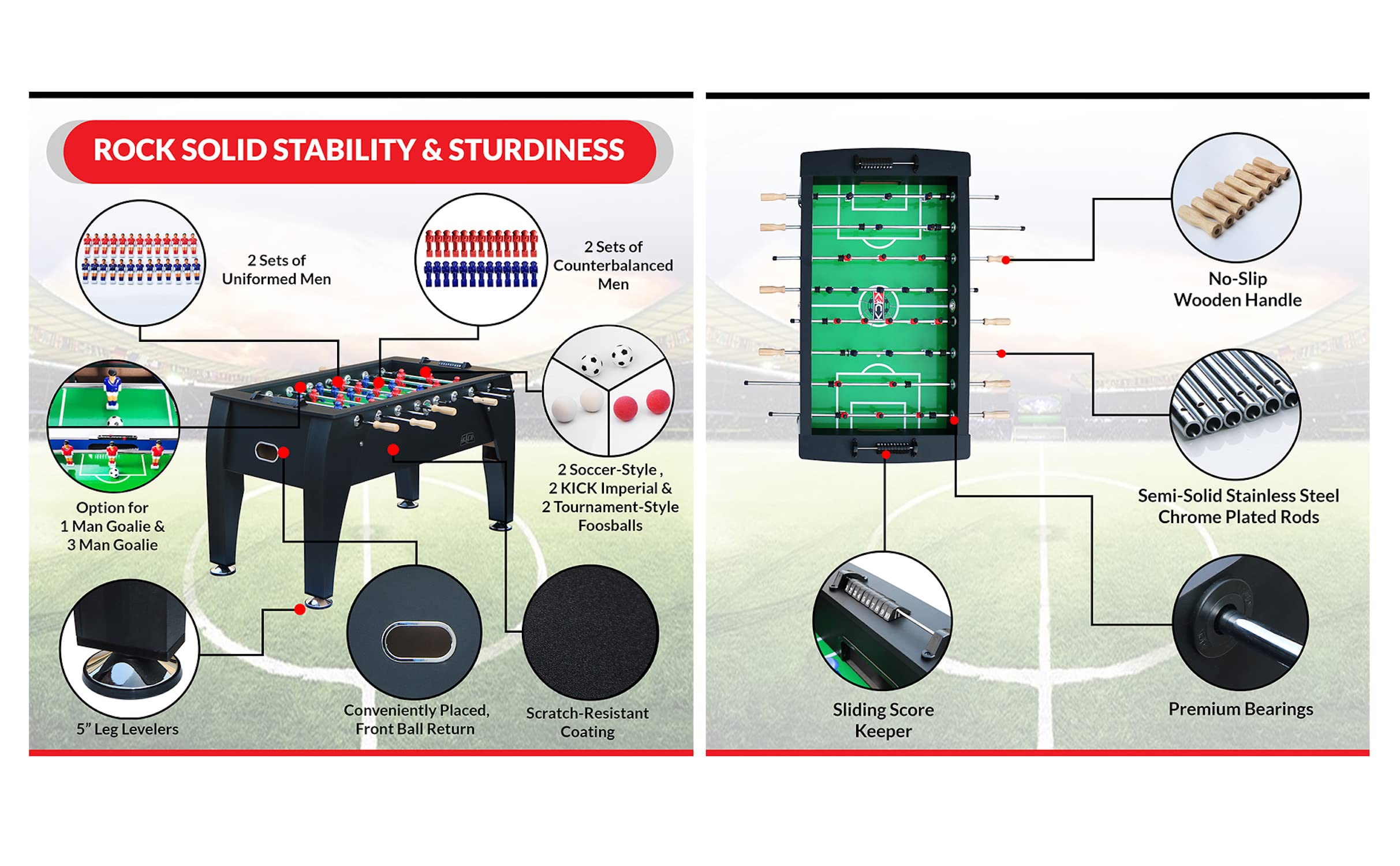 KICK Legend 55" Foosball Table