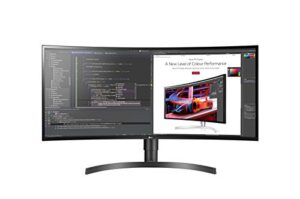 lg 34'' 34bl85c-b ips qhd ultrawide™ curved monitor (3440x1440), with hdr10, dynamic action sync, flicker safe, pbp & dual controller & maxxaudio