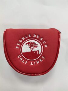 dbyan pebble beach golf links magnetic mallet putter head covers for scotty cameron, taylormade, titleist, ping and mizuno putters,red