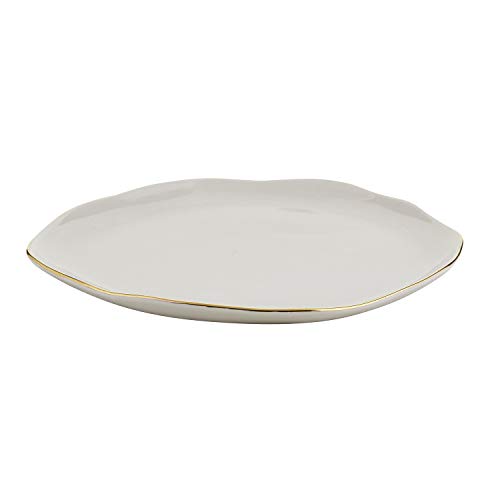 Creative Brands Table Sugar Ceramic Lunch/Salad Plate, Medium, Grey