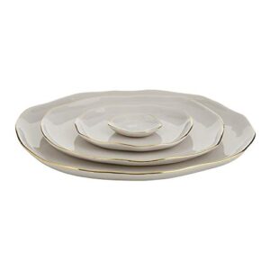 Creative Brands Table Sugar Ceramic Lunch/Salad Plate, Medium, Grey