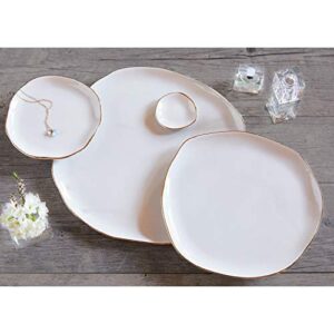 Creative Brands Table Sugar Ceramic Lunch/Salad Plate, Medium, Grey