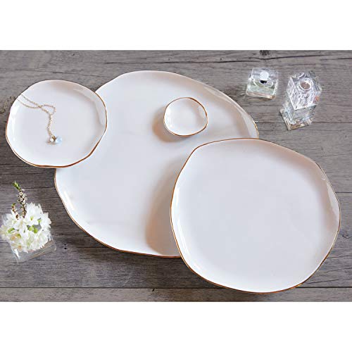 Creative Brands Table Sugar Ceramic Lunch/Salad Plate, Medium, Grey