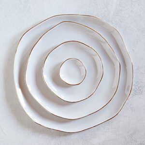 Creative Brands Table Sugar Ceramic Lunch/Salad Plate, Medium, Grey