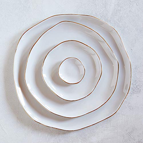 Creative Brands Table Sugar Ceramic Lunch/Salad Plate, Medium, Grey