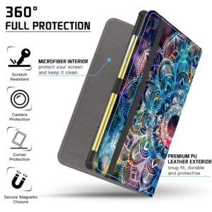 VORI Case for All-New Fire 7 Tablet (9th Generation, 2019 Release), Folio Smart Cover with Auto Wake/Sleep (Mandala Galaxy)