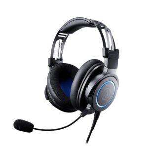 audio-technica ath-g1 premium gaming headset for ps5&xbox series x, laptops, and pcs, with 3.5 mm wired connection, detachable mic, black